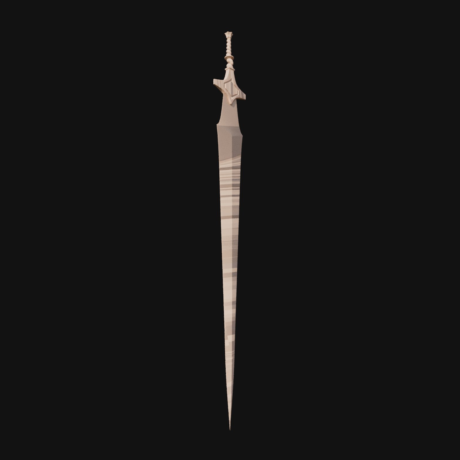 Pixel Prodigy: Legendary 3D Model Sword for Digital Heroes