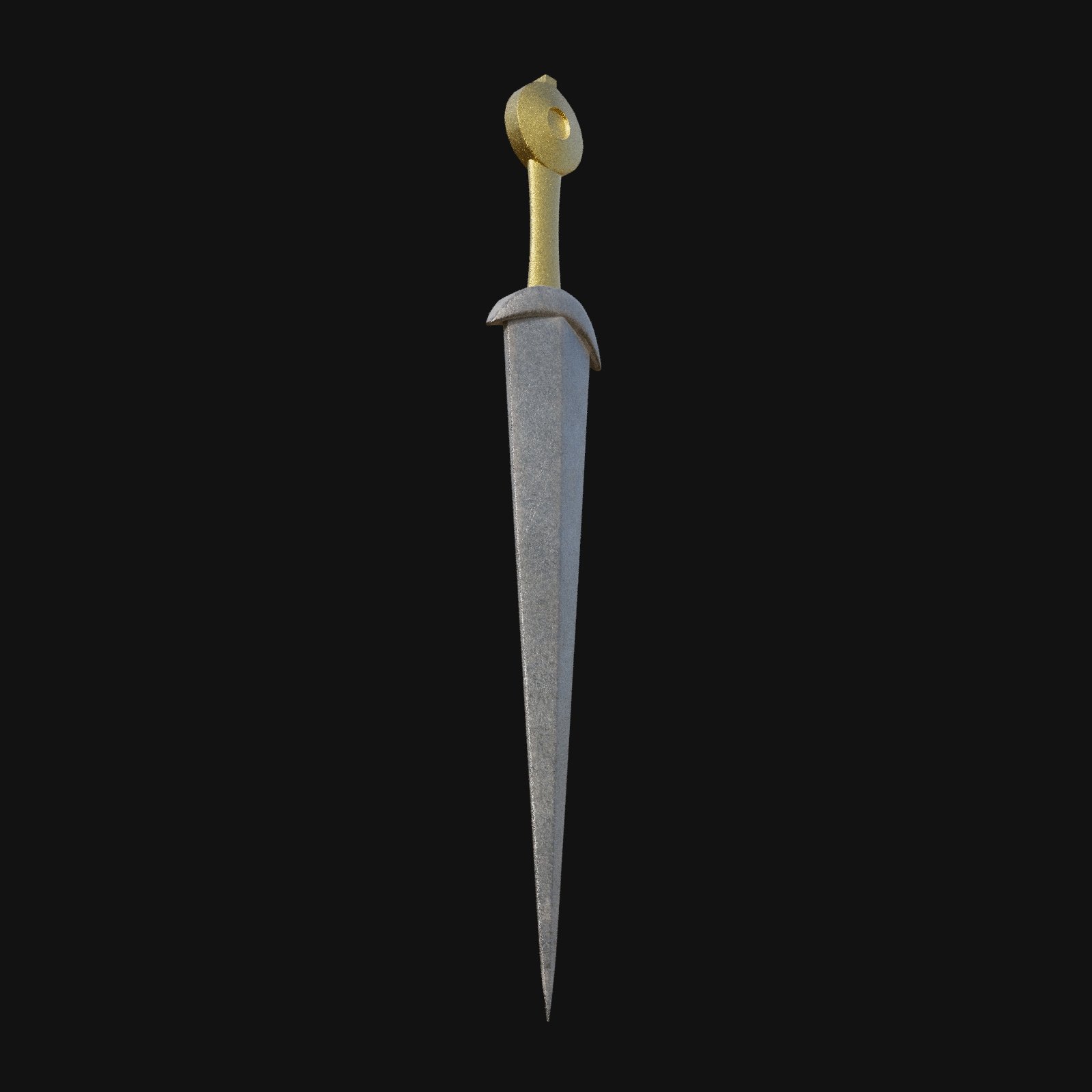 Digital Dragonfang: Ferocious 3D Model Sword for Virtual Dragonslayers