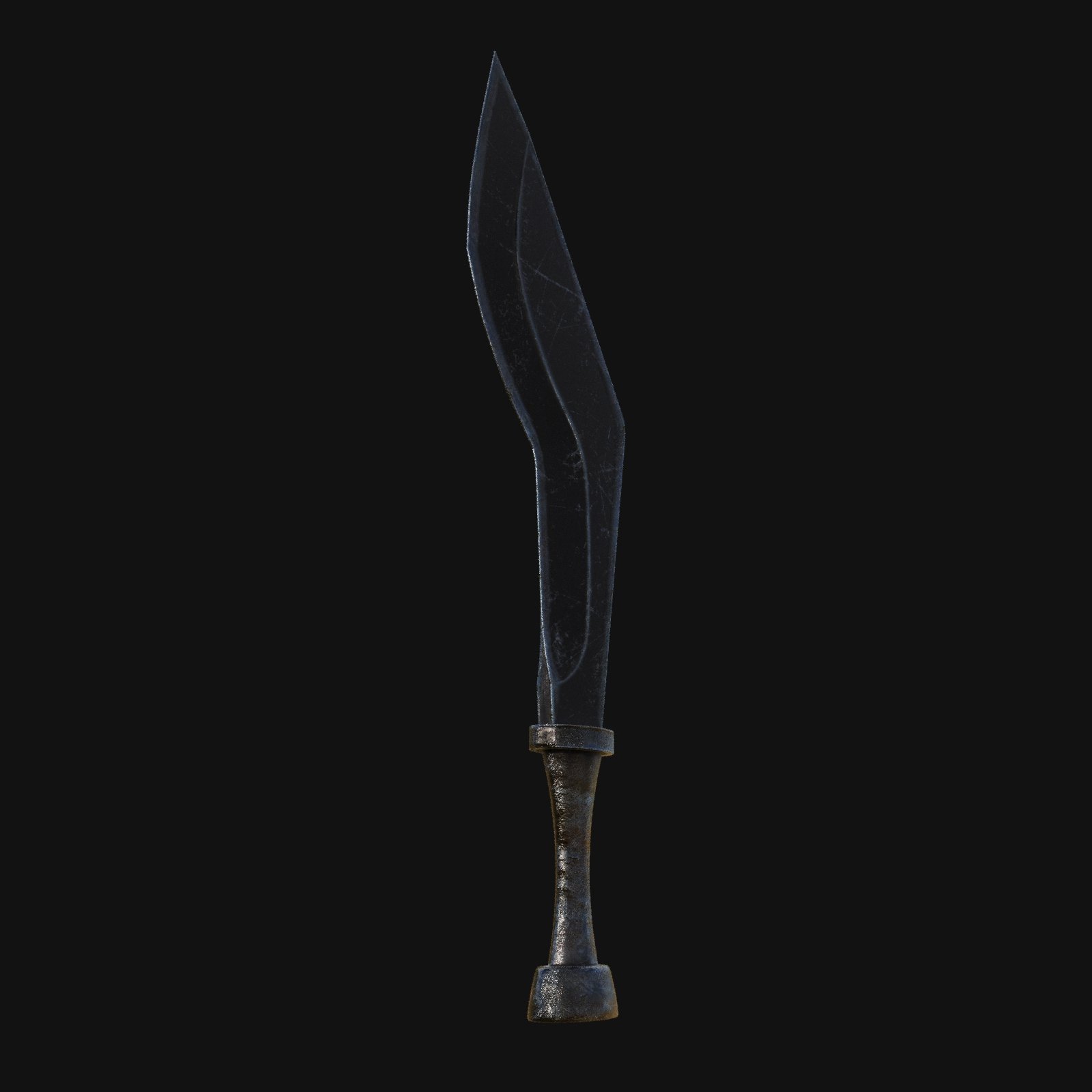 Nocturnal Nemesis: Shadowy 3D Model Dagger for Digital Assassins