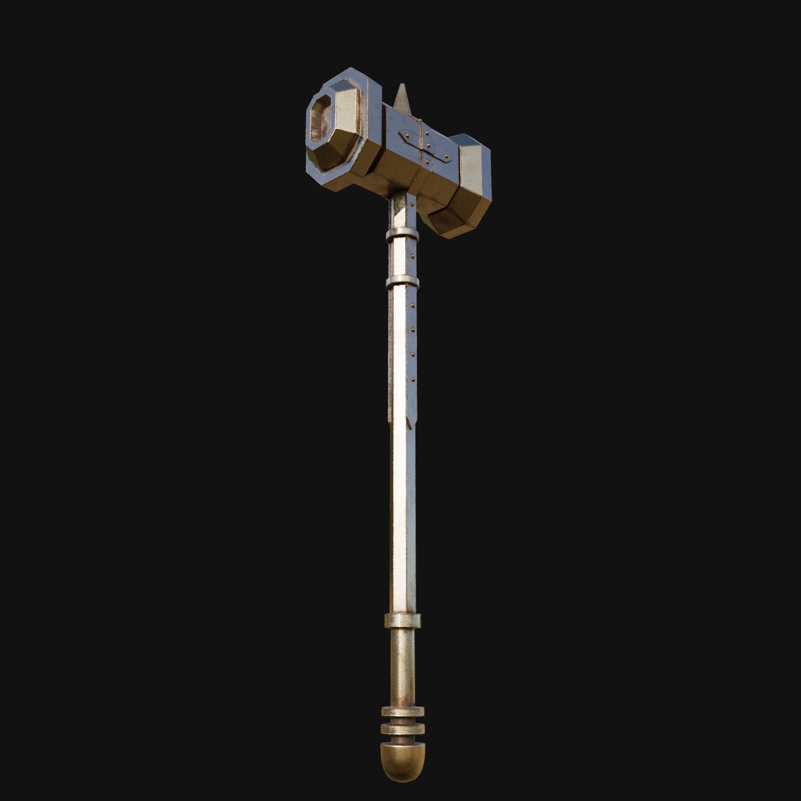 Compact Precision: 3D Model of Jewelers' Mini Hammer