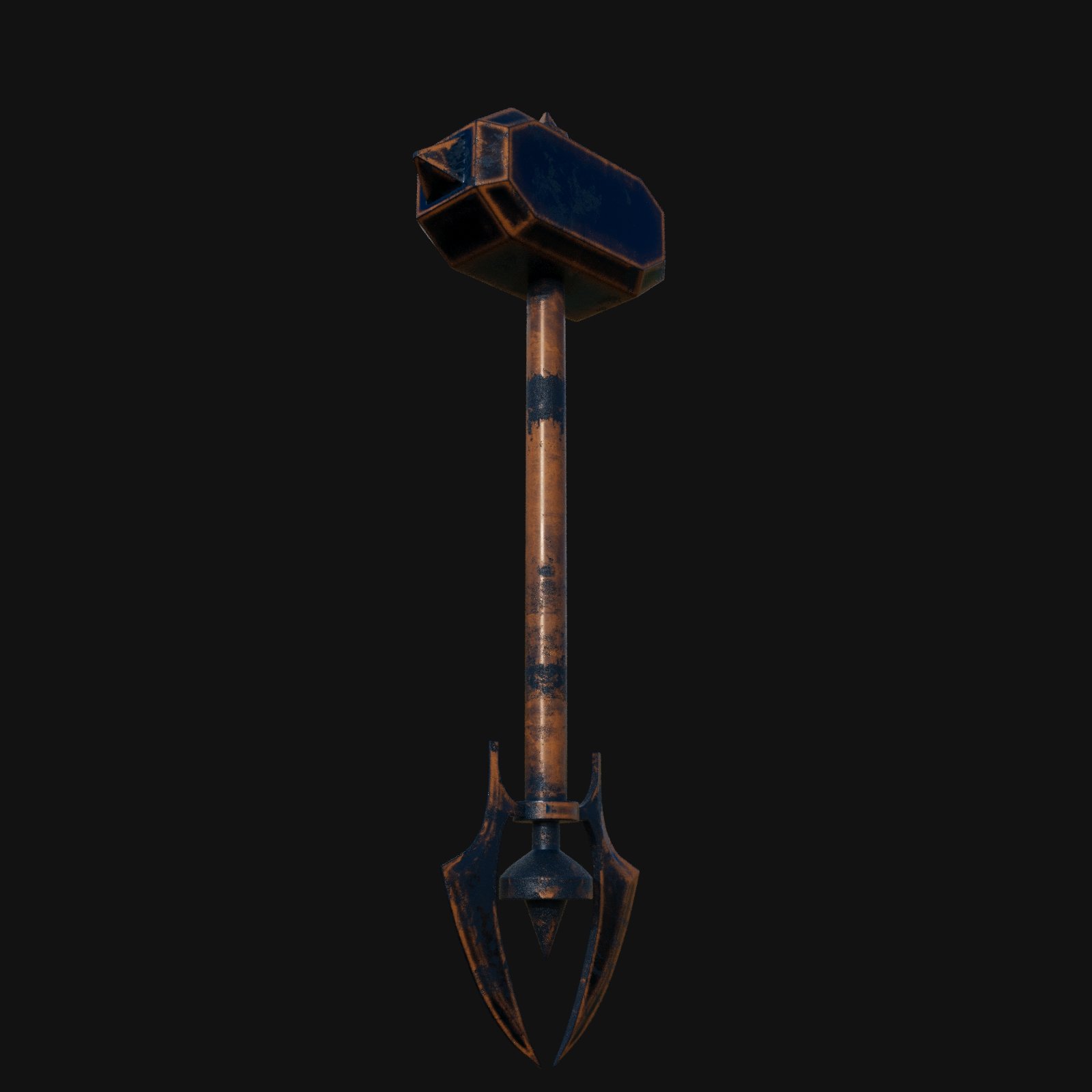 Savage 3D Model of Barbarian's Battle Hammer for Brutal Combat