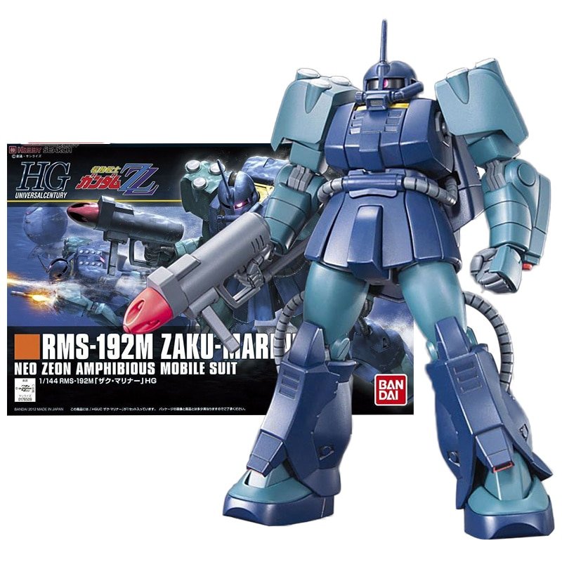 Bandai Genuine Gundam Model Kit Anime Figure HG RMS-192M Zaku Marin ...