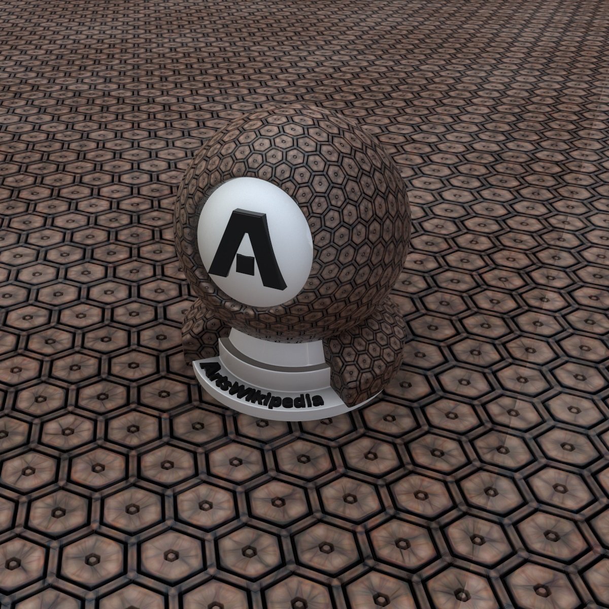 painted hex tiles texture